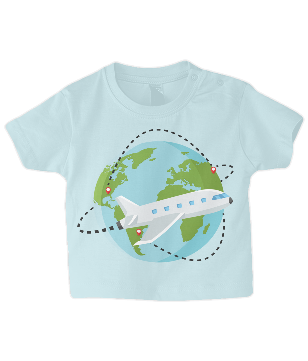 Kids Global air traffic routes t-shirts - Aviation Clothing 24