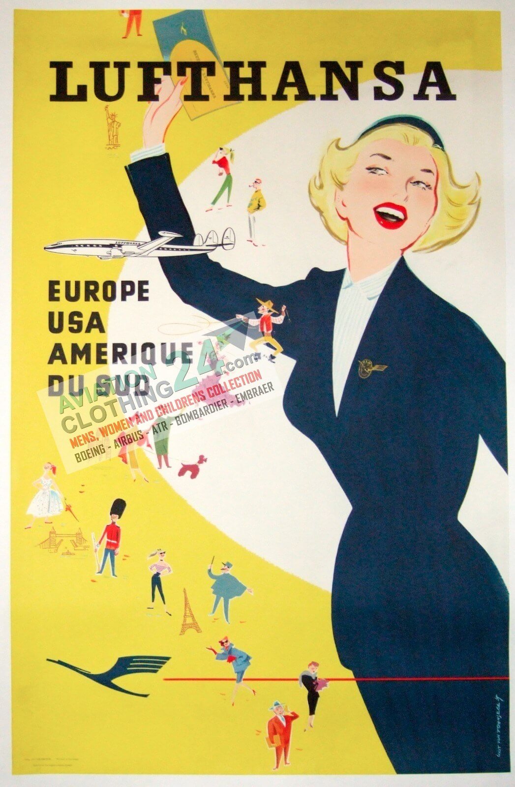 Retro Reproduced Aviation / Aerospace Posters in A4 Size - KLM, British ...